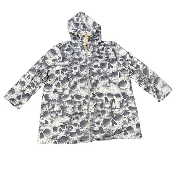 Designer | Jackets & Coats | Y2k Puffy Coat Skulls Alloverprint Puffer Mens Winter Jacket 2xl ...